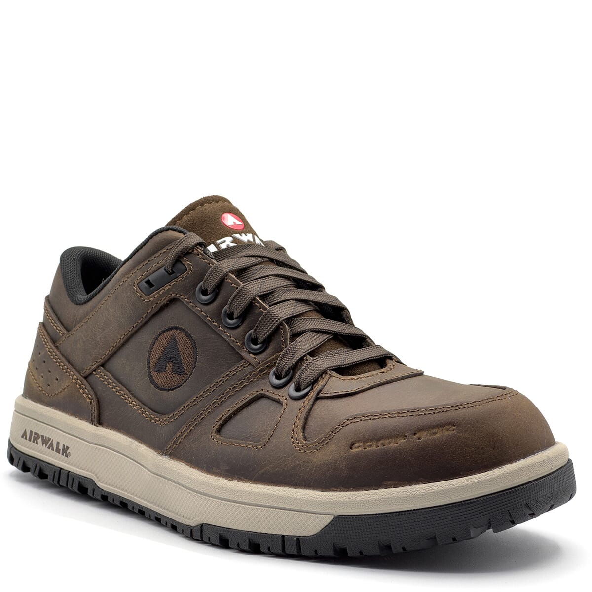 Airwalk Men's Mongo Comp Toe Safety Shoes - Chocolate | elliottsboots