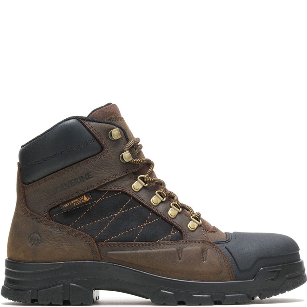 Wolverine Men's Chainhand Guard Safety Boots - Brown | elliottsboots