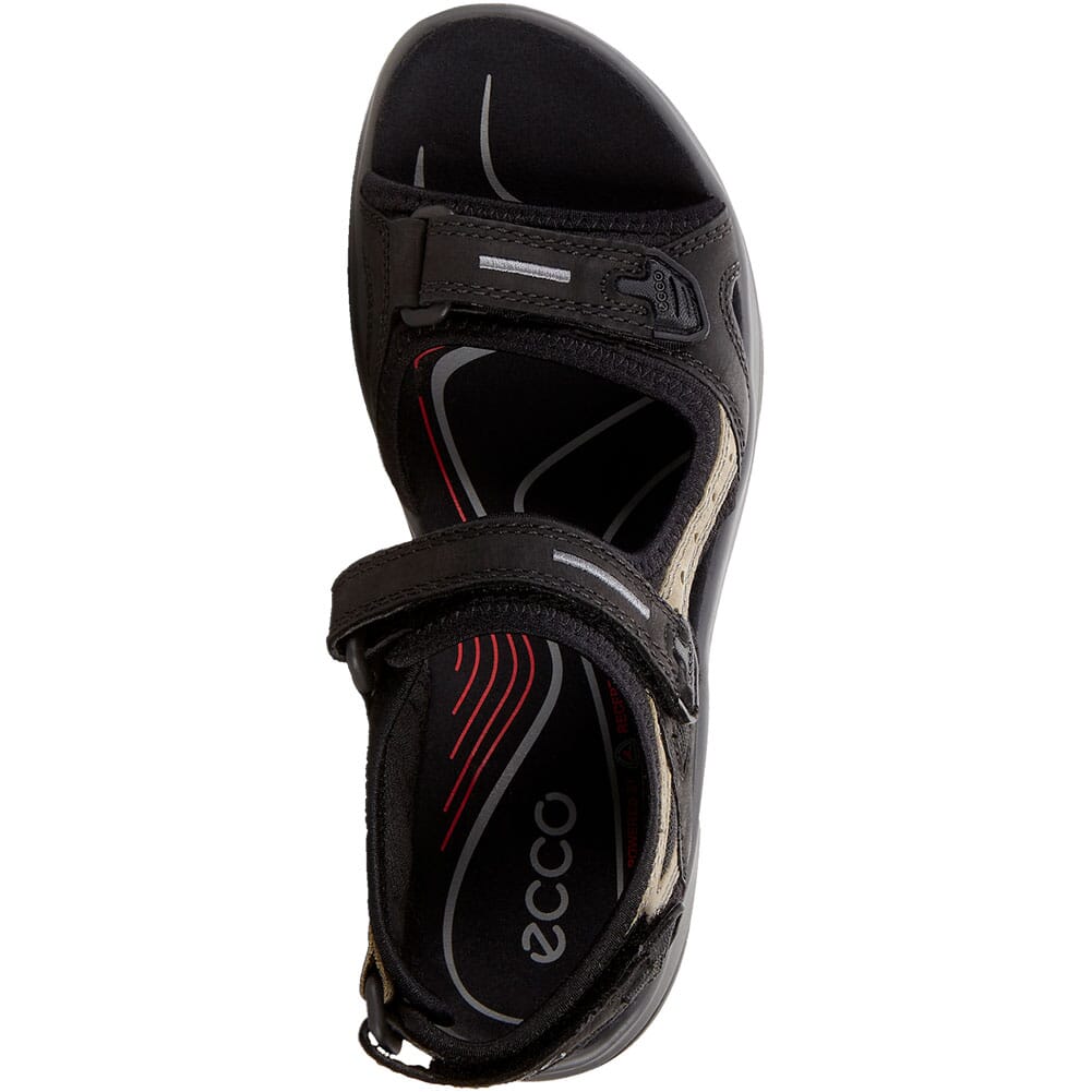 ECCO Women's Yucatan Sandals - Black/Mole/Black | elliottsboots