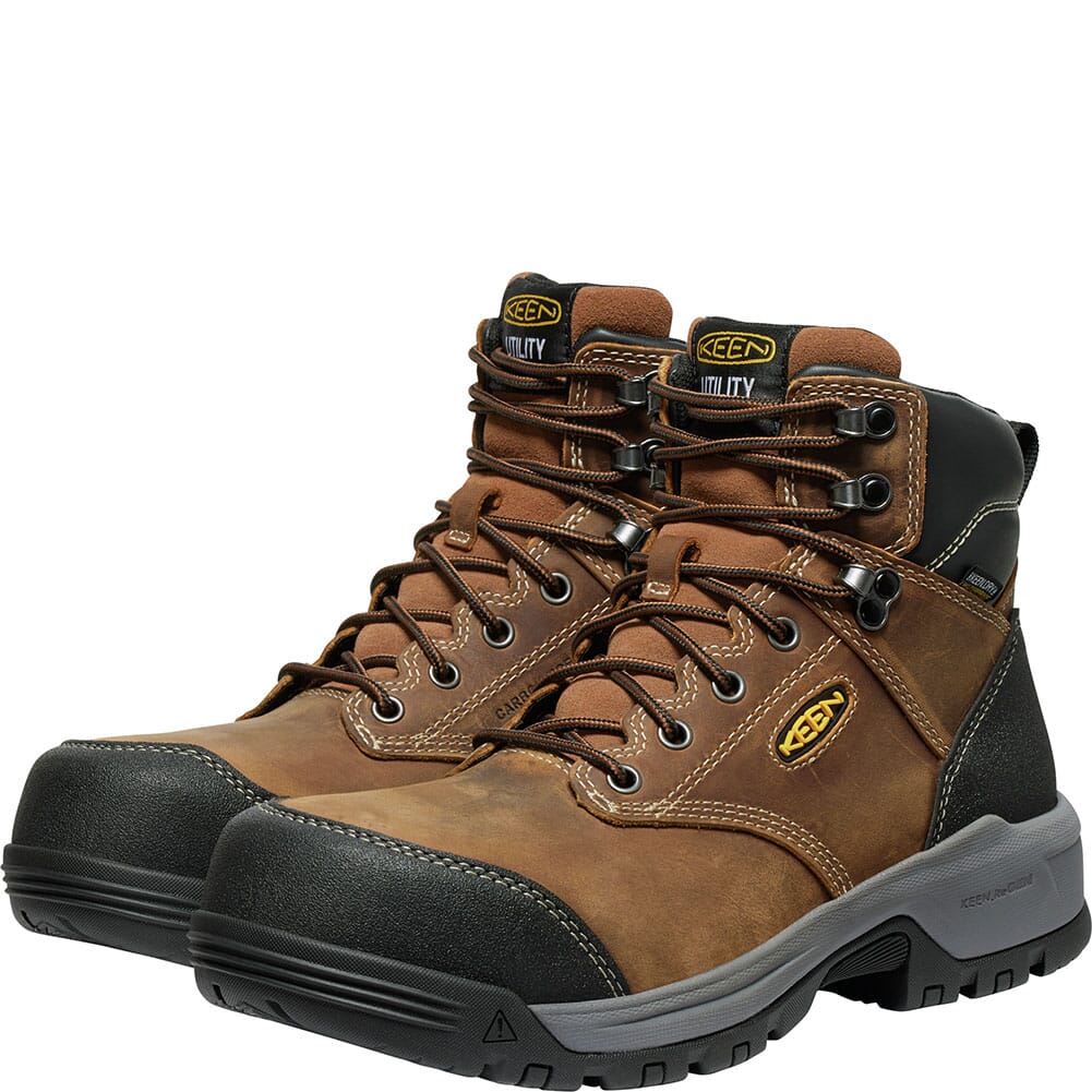 KEEN Utility Men's Evanston WP Safety Boots - Bison/Black | elliottsboots