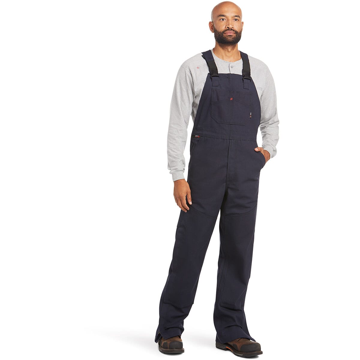 Ariat Men's FR Canvas Unlined Bib - Navy | elliottsboots