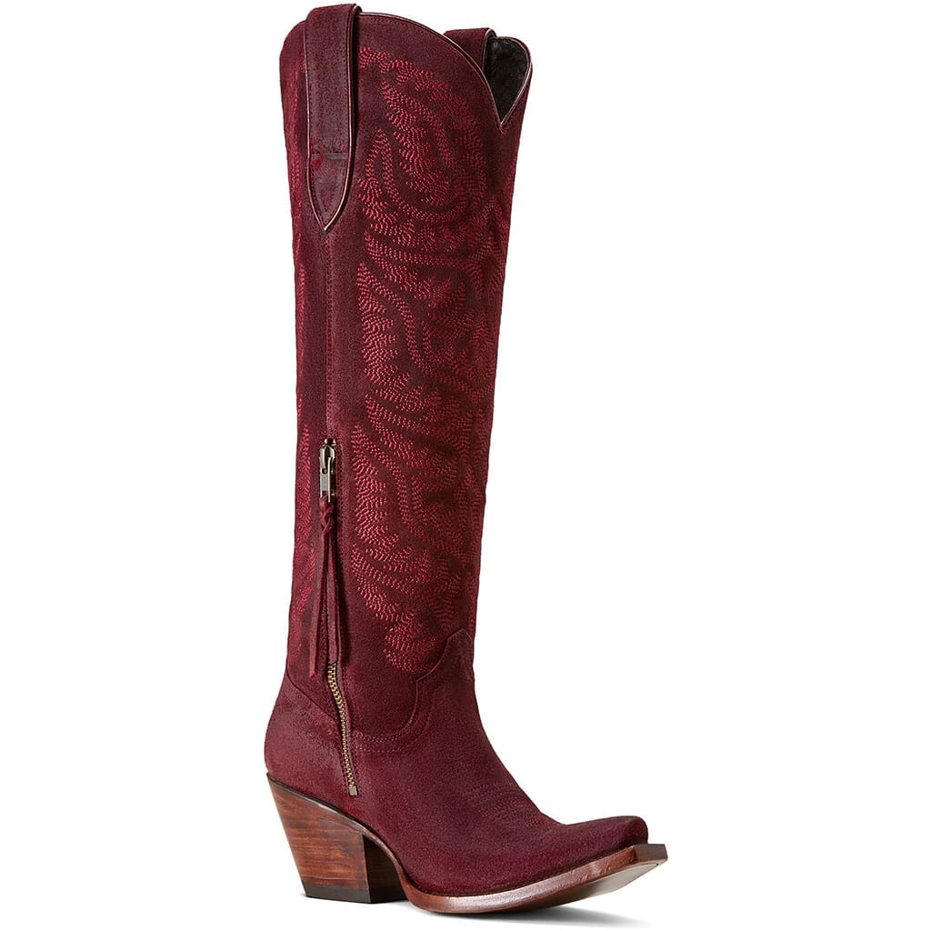 Ariat Women's Laramie StretchFit Western Boots - Burgundy | elliottsboots