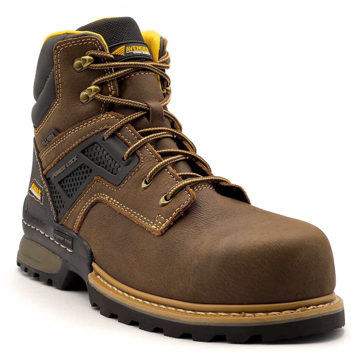 Avenger Men's A-MAX Dozer EH SR WP Safety Boots - Brown | elliottsboots