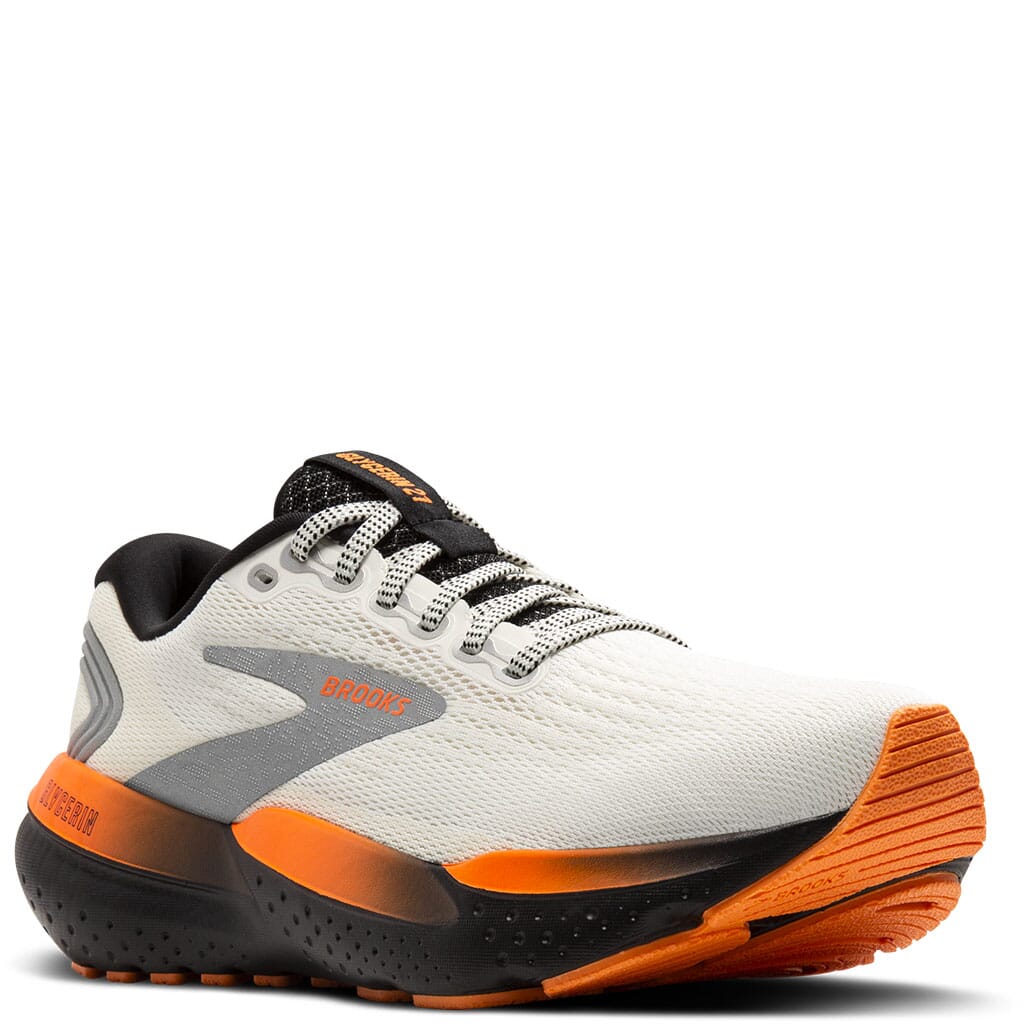 Brooks Men's Glycerin 21 Running Shoes - Ecru/Orange/Black | elliottsboots