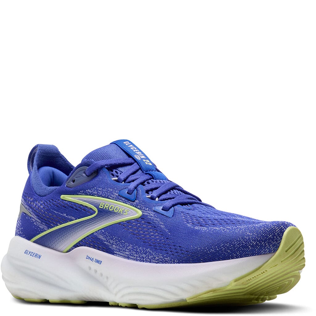 Brooks Women's Glycerin 22 Athletic Shoes - Blue/Hyper Iris/Yellow ...