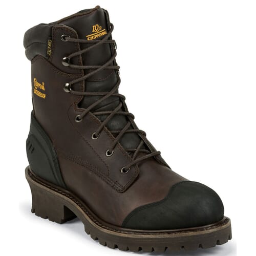 Chippewa Men's IQ INS 8IN Safety Loggers - Chocolate | elliottsboots