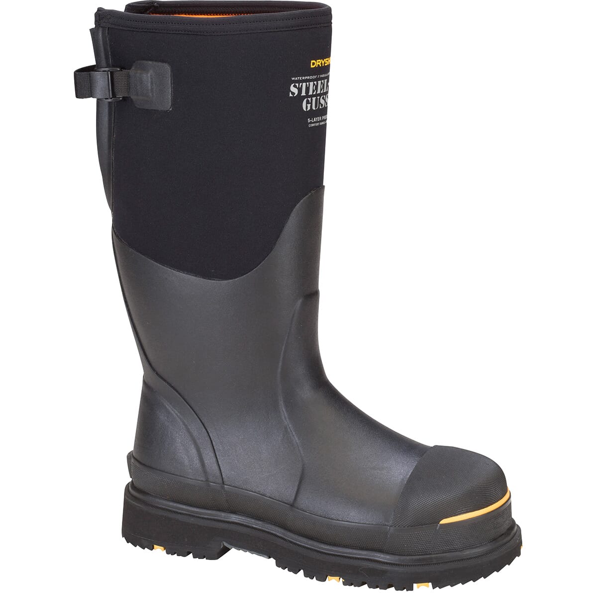 Dryshod Men's Steel-Toe Gusset 16" Safety Boots - Black | elliottsboots