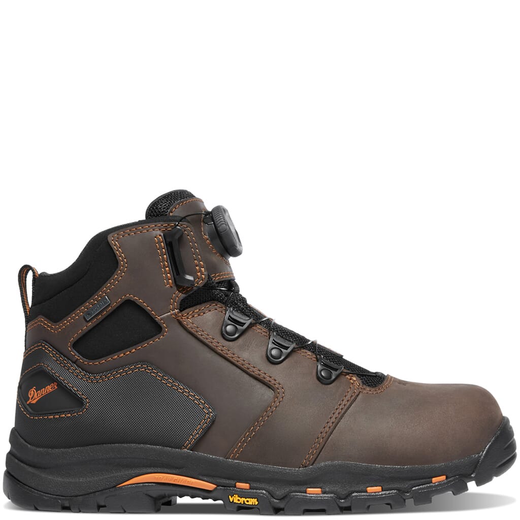 Danner Men's Vicious BOA Comp Toe Safety Boots - Brown/Orange ...