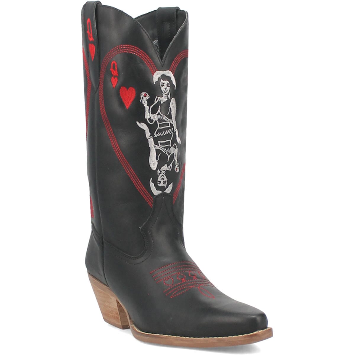 Dingo Women's Queen A Hearts Western Boots - Black | elliottsboots