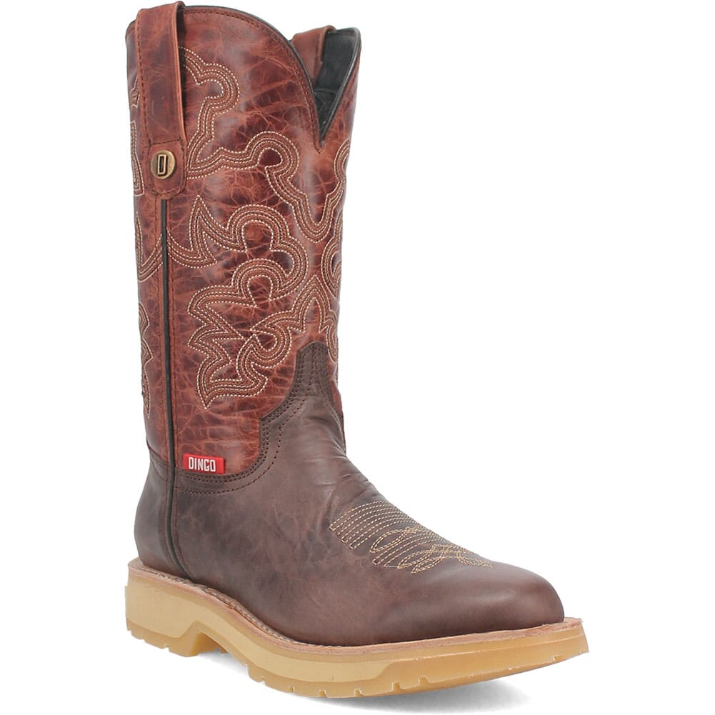 Dingo Men's Big Horn Leather Western Boots - Brown/Cognac | elliottsboots