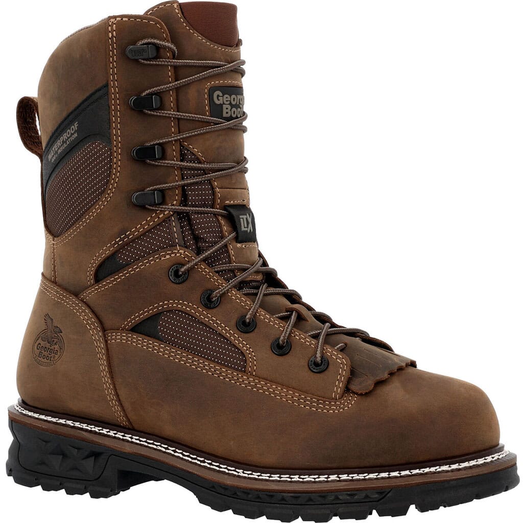 Georgia Men's LTX Logger 9" WP 400G Safety Boots - Brown | elliottsboots