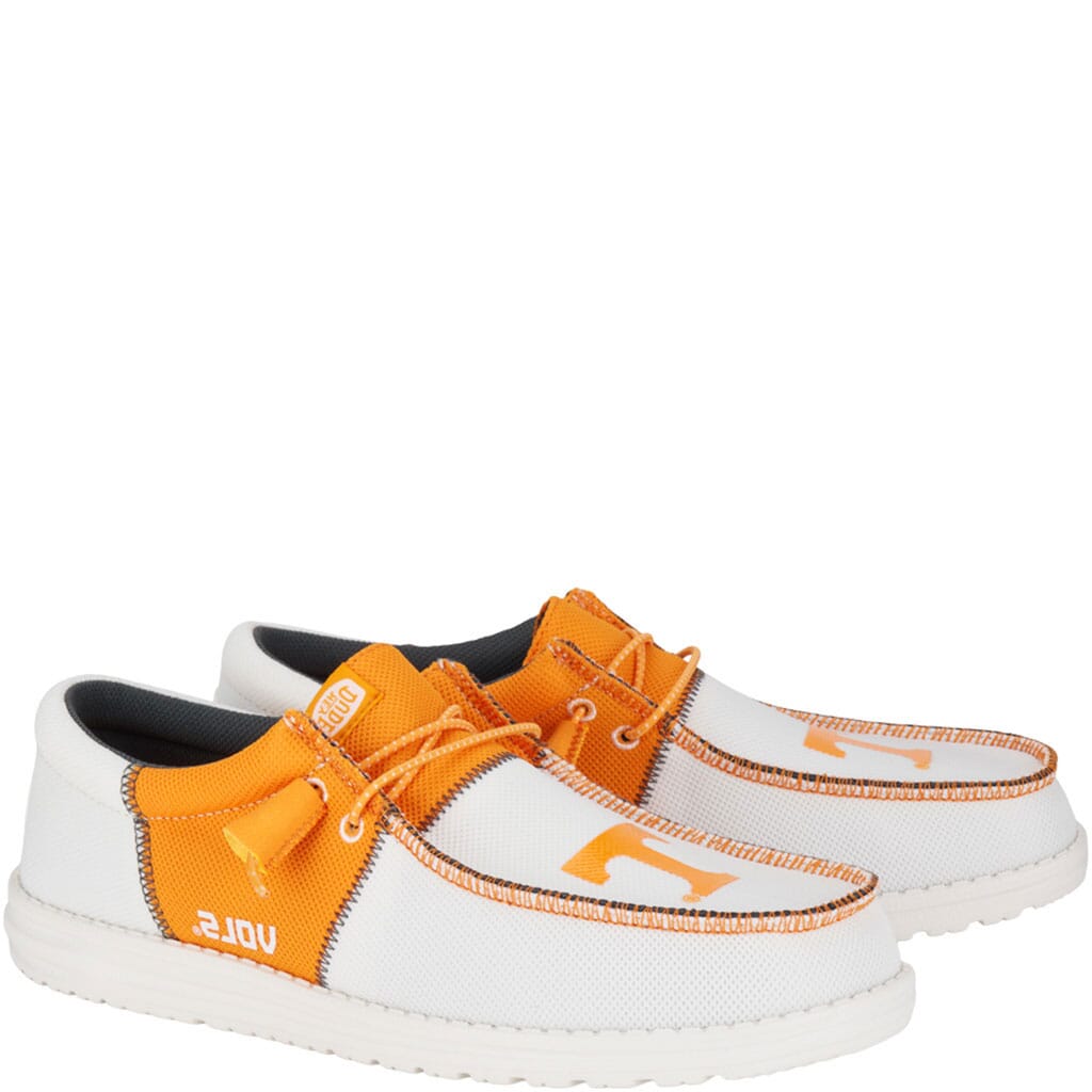 Hey Dude Men's Wally Tri Tennessee Casual Shoes - White/Orange ...