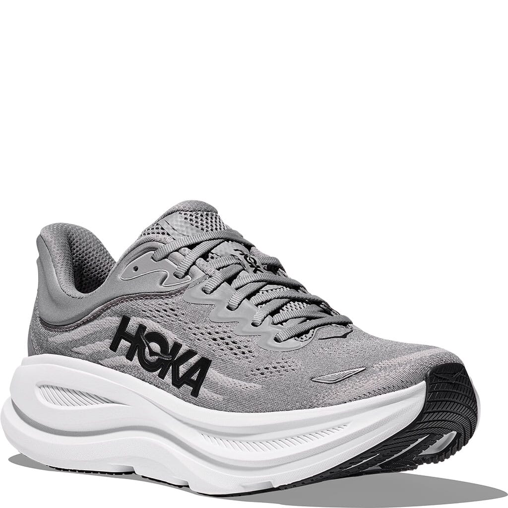 Hoka Men's Bondi 9 Wide Running Shoes - Galactic Grey/Steller Grey ...