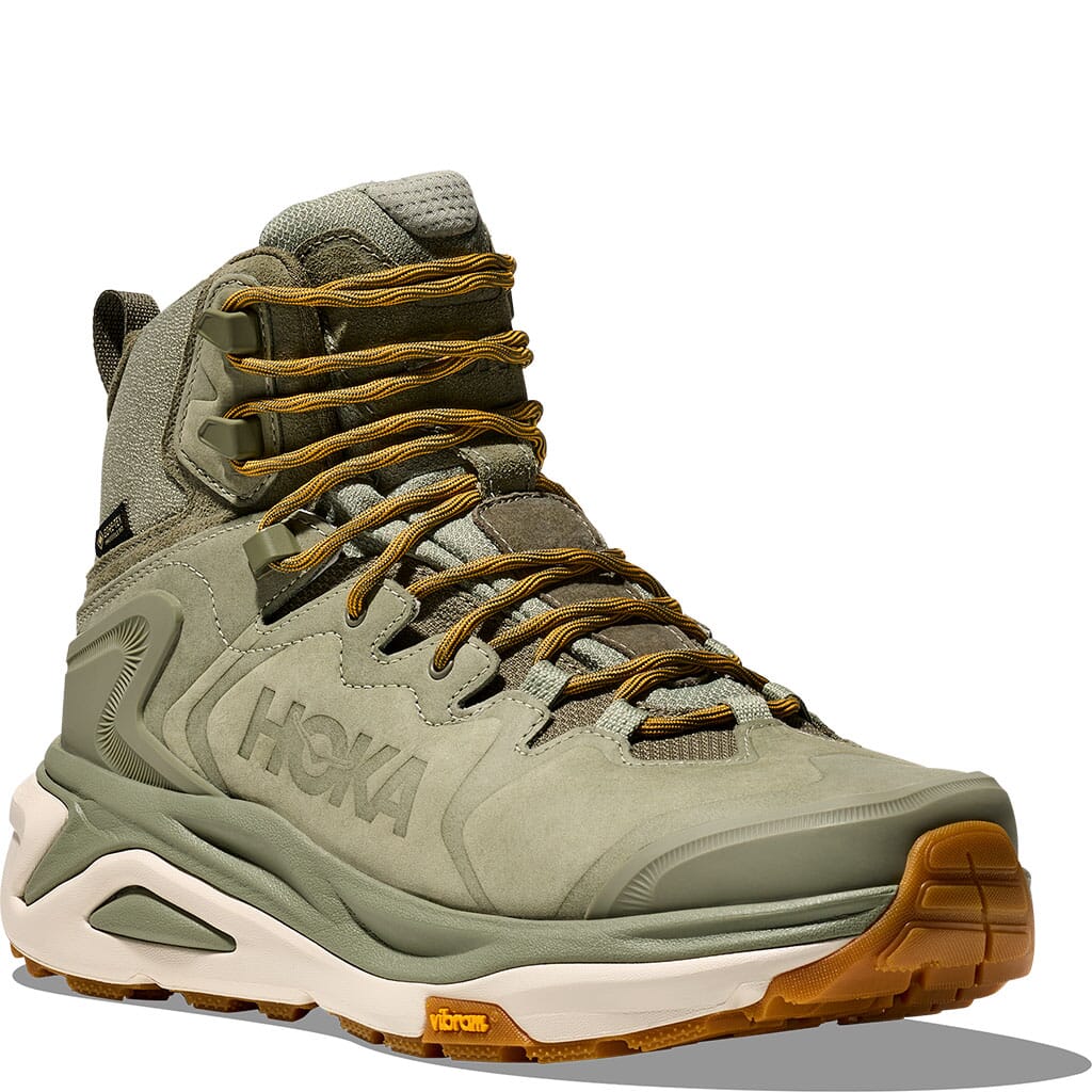 Hoka Men's Kaha 3 GTX Hiking Boots - Sea Moss/Oat Milk | elliottsboots