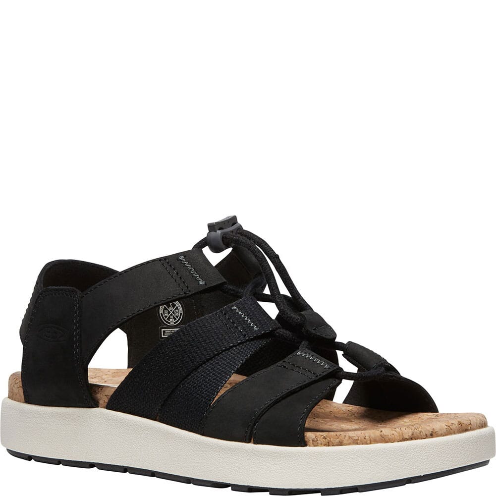 KEEN Outdoor Women's Elle Mixed Strap Sandals - Black/Birch | elliottsboots