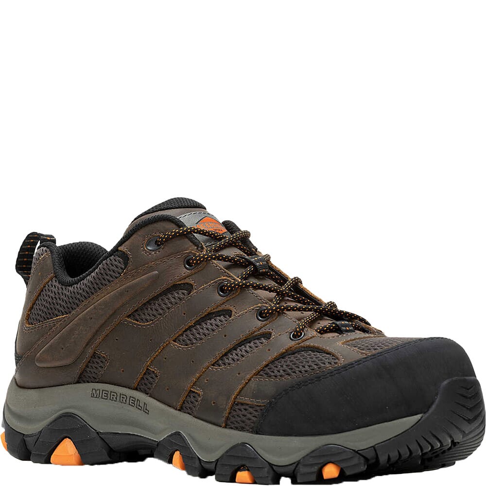 Merrell Men's Moab Vertex 2 WP Wide Safety Shoes - Earth | elliottsboots