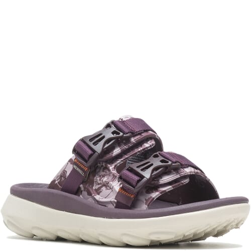 Merrell Women's Hut Ultra Wrap Slides - Burgundy | elliottsboots