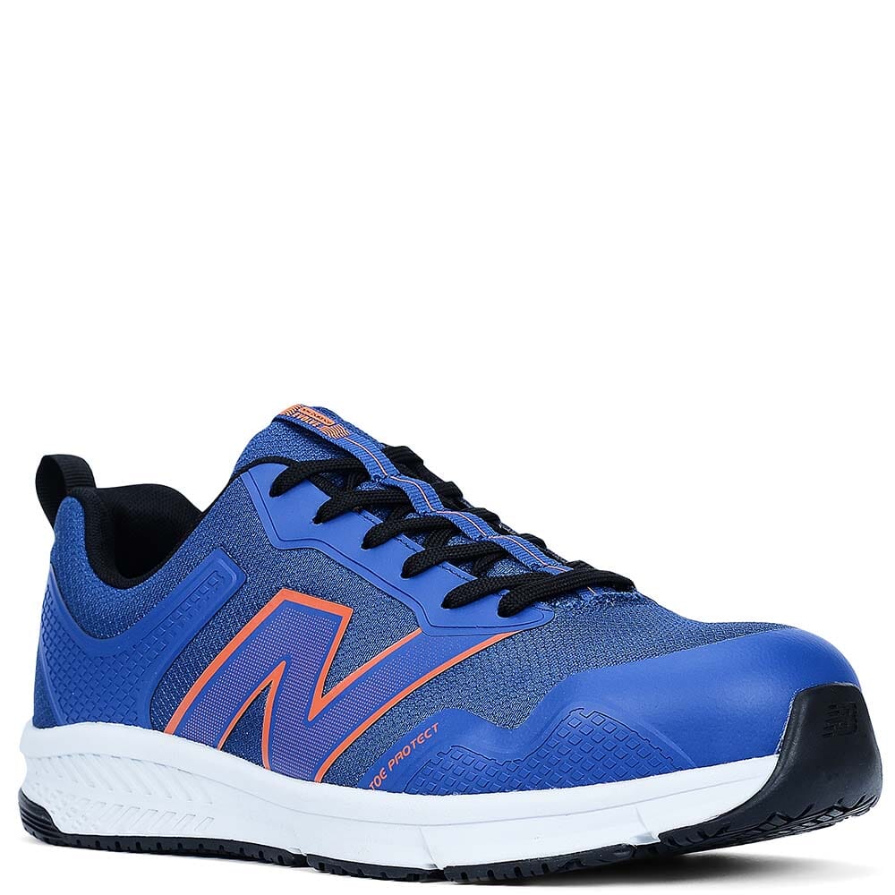 New Balance Men's Evolve ST EH Safety Shoes - Blue/Orange | elliottsboots