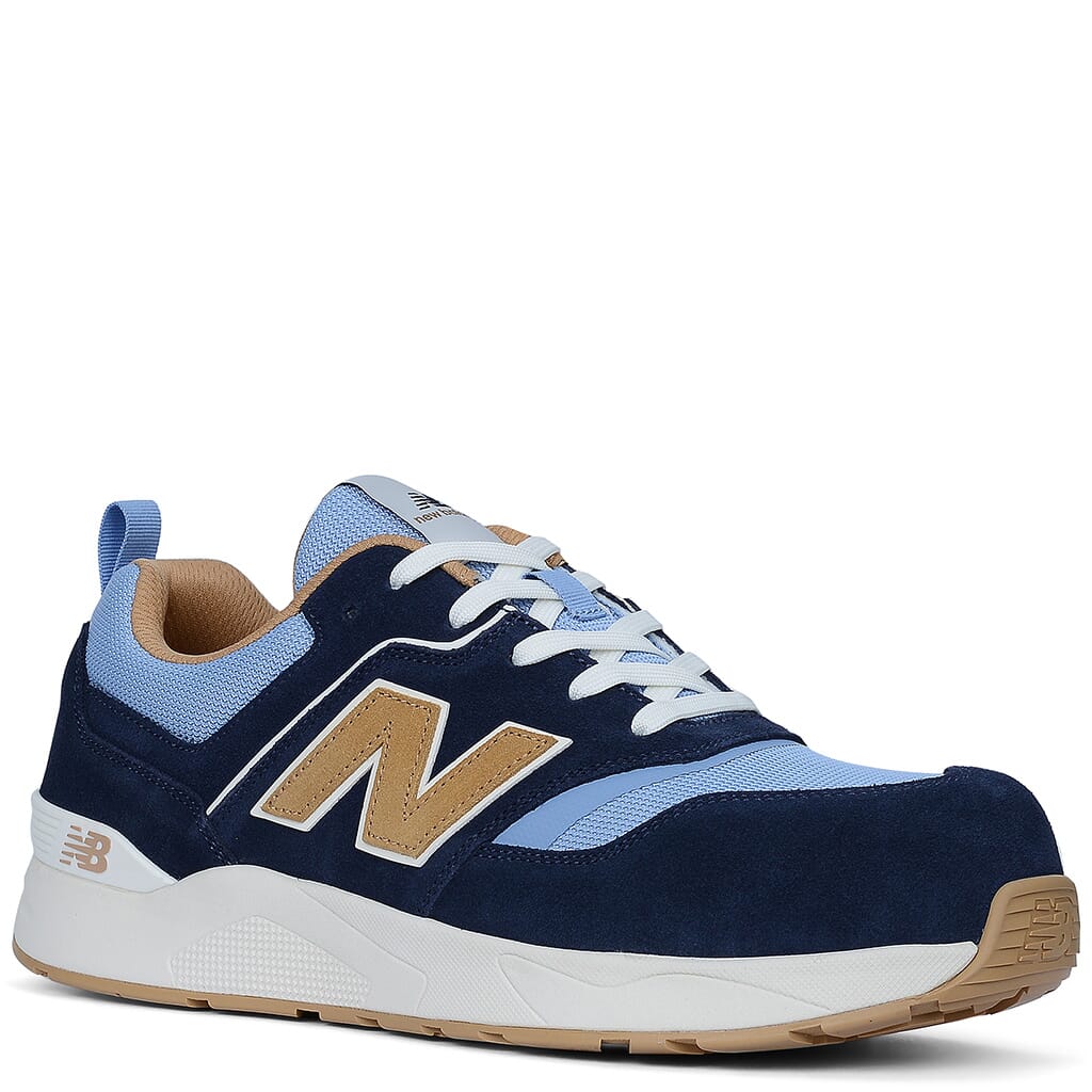 New Balance Men's Elite Lite Comp Toe Safety Shoes - Blue/Coffee ...