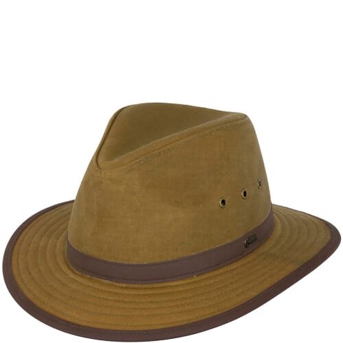 Outback Men's Madison River Oilskin Western Hat - Field Tan | elliottsboots
