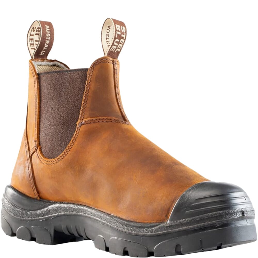 Steel Blue Mens's Hobart Met PR Steel Toe Safety Boots - Brown ...