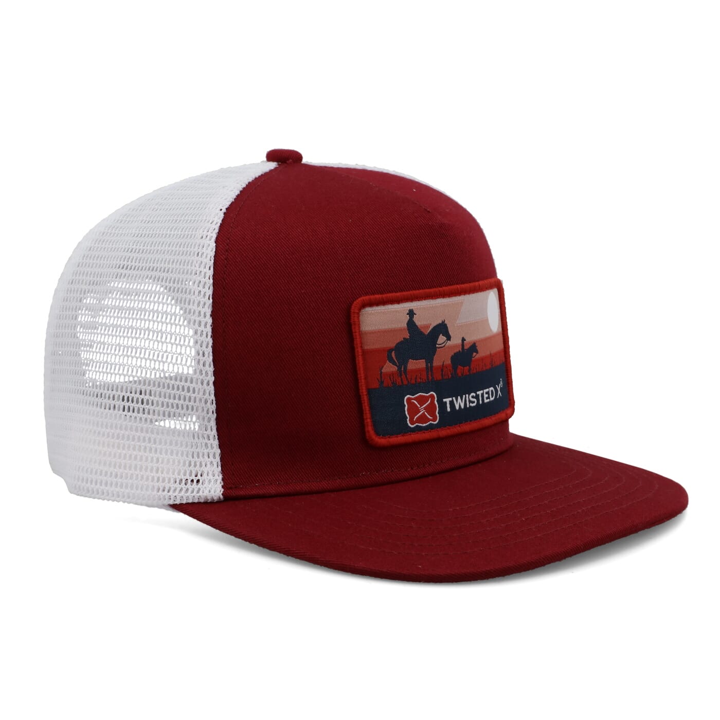 Twisted X Men's Western Patch Cap - Red/White | elliottsboots