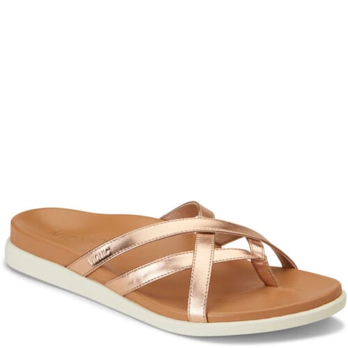 Vionic Women's Palm Daisy Sandals - Rose Gold | elliottsboots