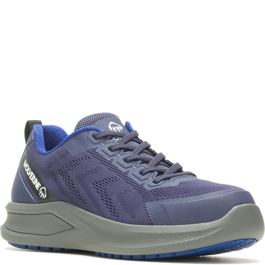 Wolverine Men's Bolt Knit Carbonmax Safety Shoes - Navy | elliottsboots