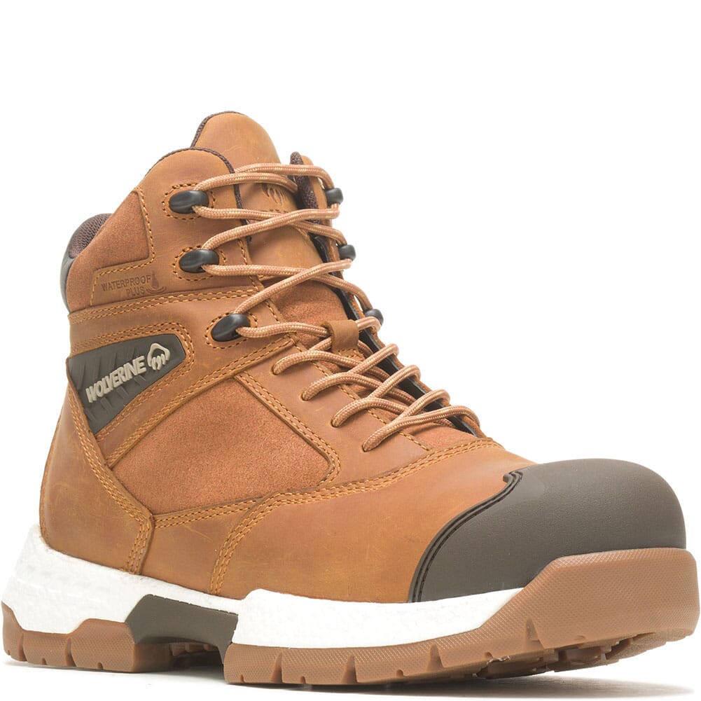 Wolverine Men's Rush Ultraspring Safety Boots - Honey | elliottsboots