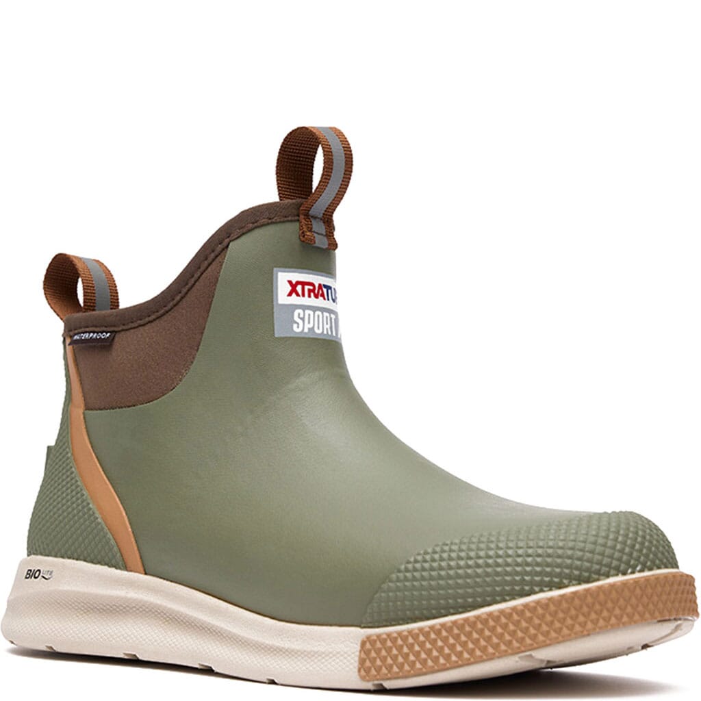 XTRATUF Men's Sport Ankle Deck Boots - Olive | elliottsboots
